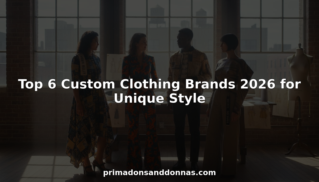 Top 6 Custom Clothing Brands 2026 for Unique Style – Prima Dons & Donnas