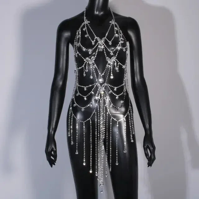 Mini Rhinestones Plunge Strings Dress – Prima Dons & Donnas