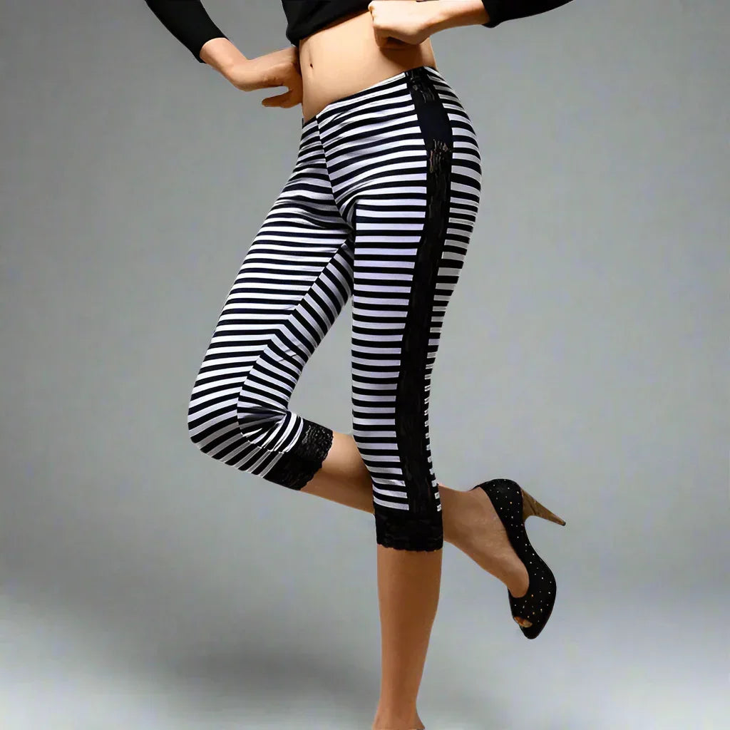 Stripe Capri Pants - Prima Dons & Donnas Lightweight Lace