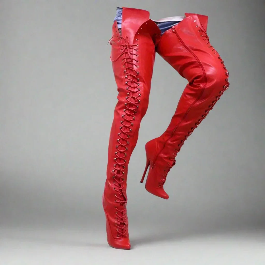 Laced Thigh High Boots – Prima Dons & Donnas