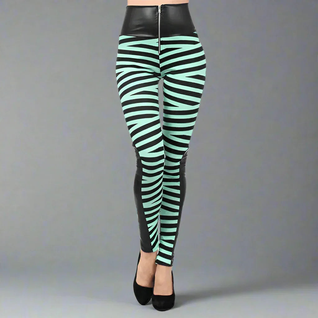 High Waist Side Stripe - Prima Dons & Donnas Metallic Waist