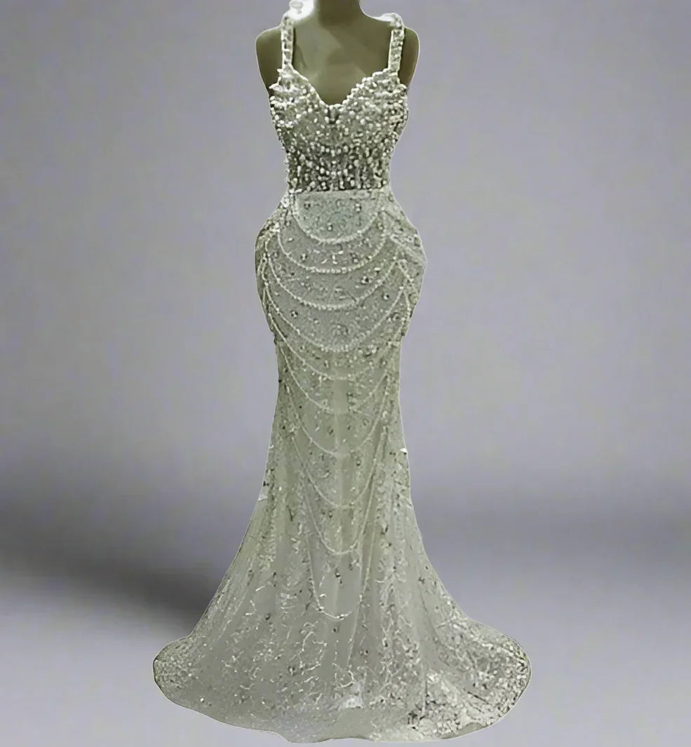 Rhinestone Wedding Gown - Prima Dons & Donnas Luxury Dress