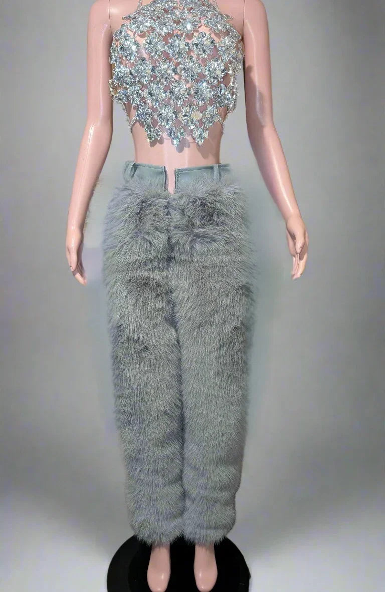 Faux Fur Pants | Prima Dons & Donnas Luxury Winter Warm Pants