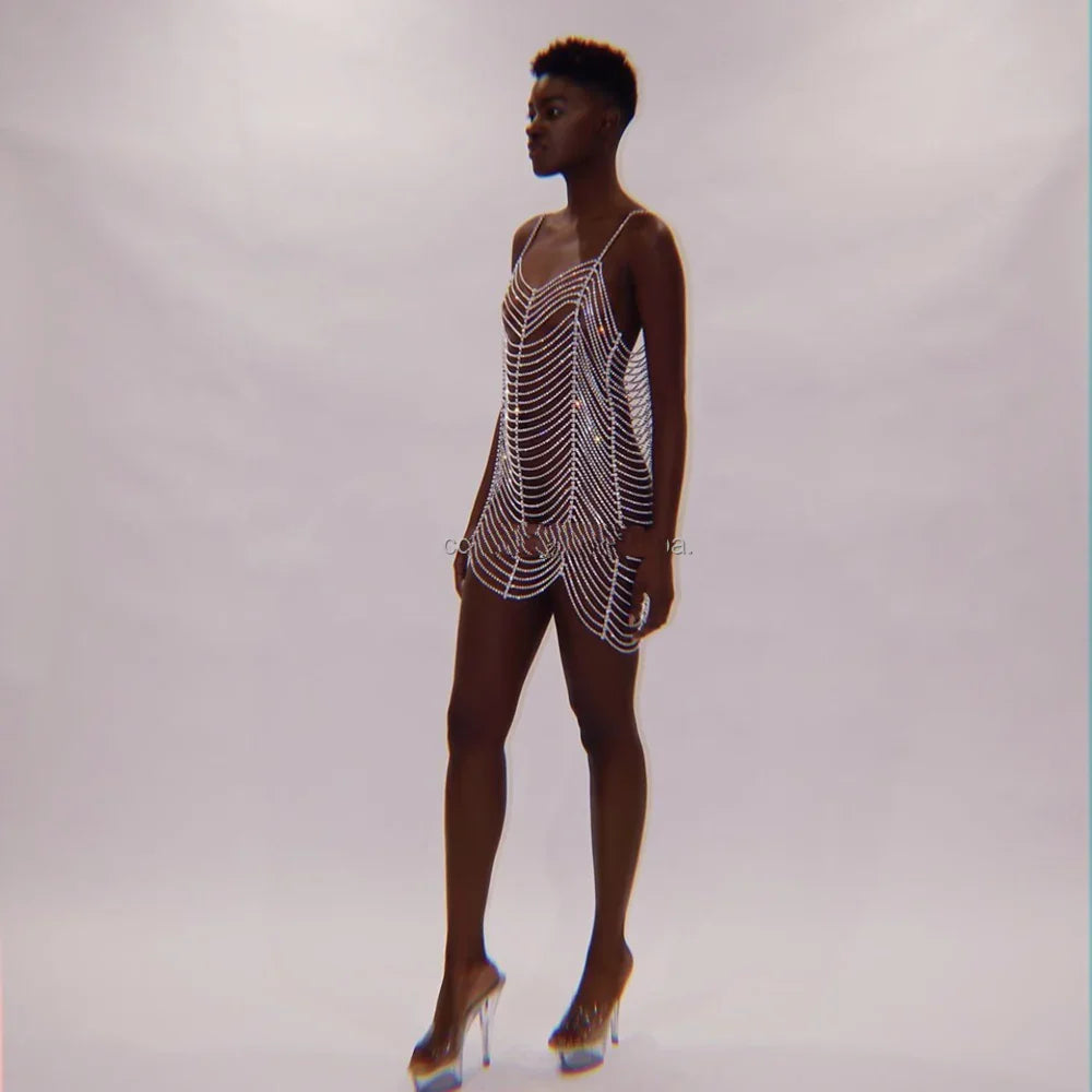 Rhinestones Strings Dress (Ready to Ship) – Prima Dons & Donnas